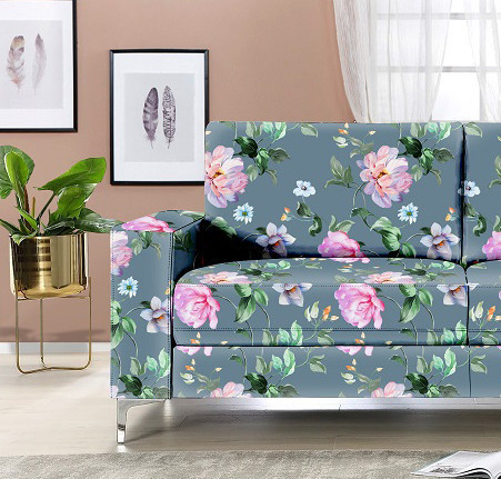 Flower&Dali Pattern Sofa Fabric
