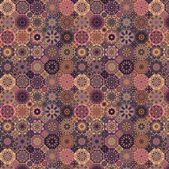 Colorful Vintage Seamless Print Design | Tailoringindia